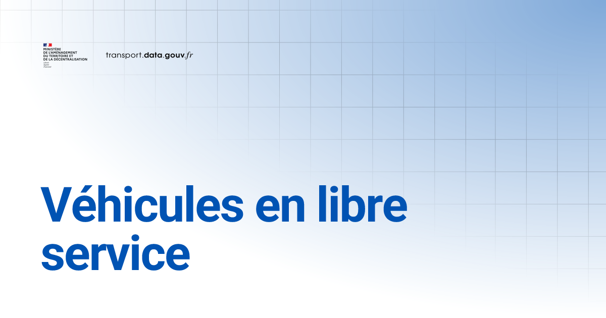 Véhicules en libre service | doc.transport.data.gouv.fr